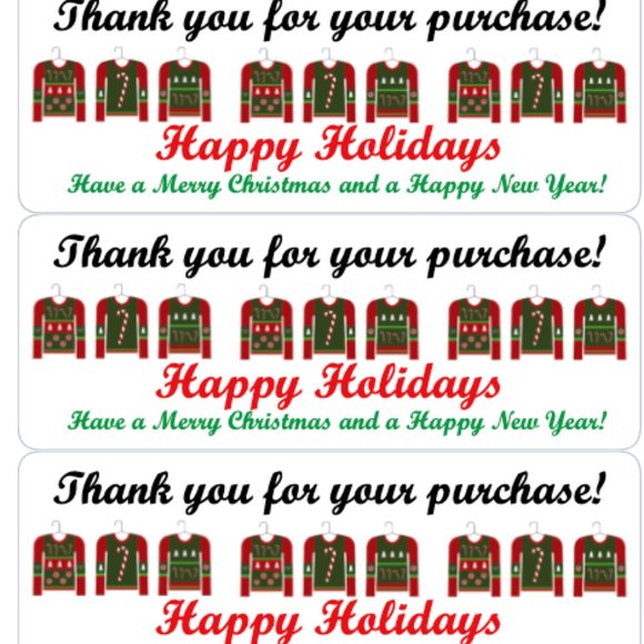 Office | Christmas Thank You Stickers Mailing Labels | Poshmark